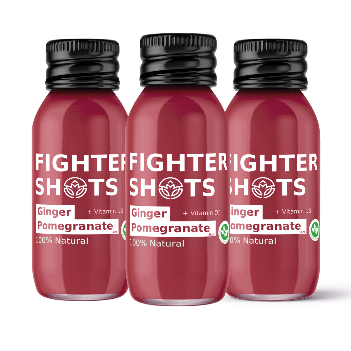 Fighter Shots Ginger + Pomegranate Shot + Vitamin D single or cases 12 ...