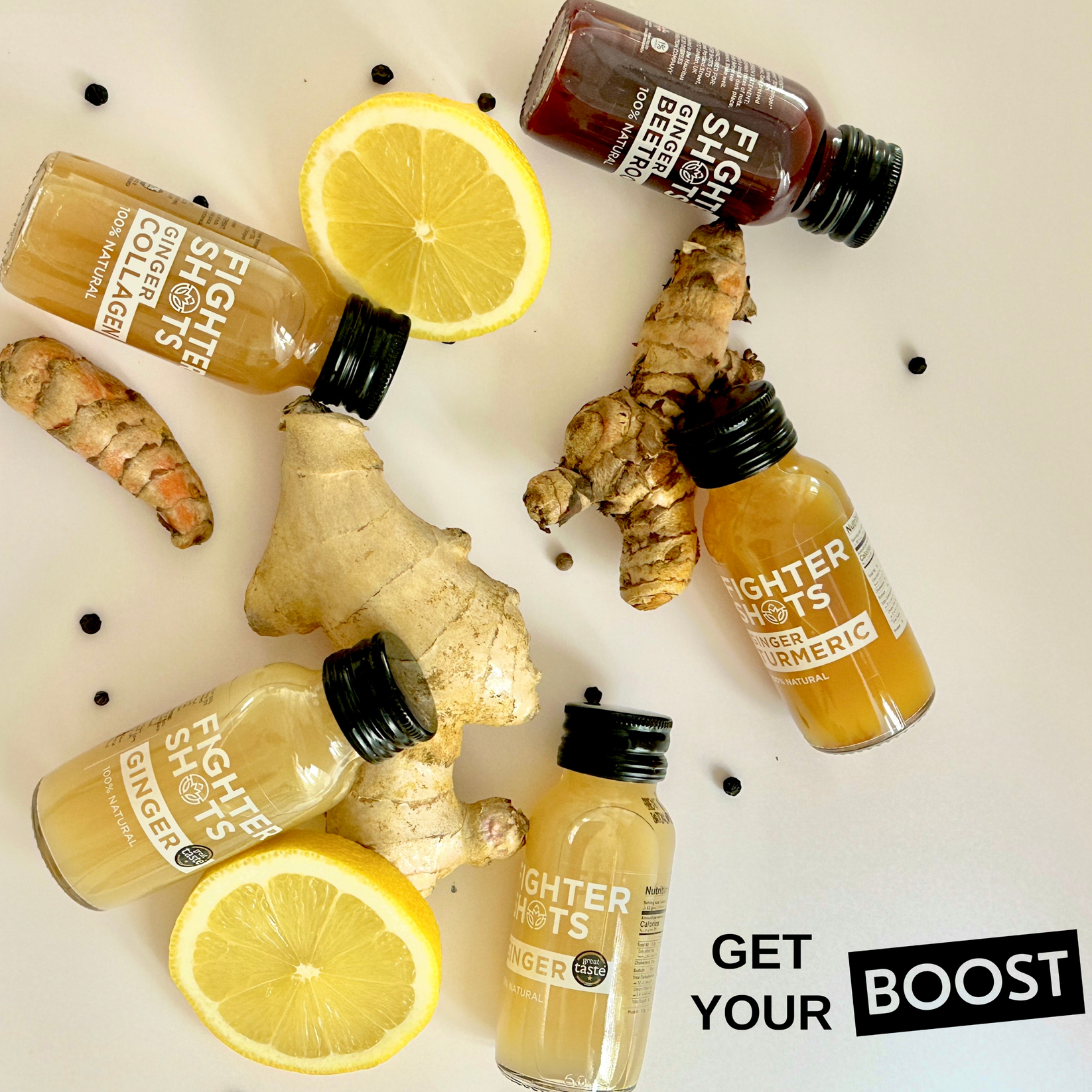 Ginger - 27g organic cold pressed ginger in every bottle – fightershots