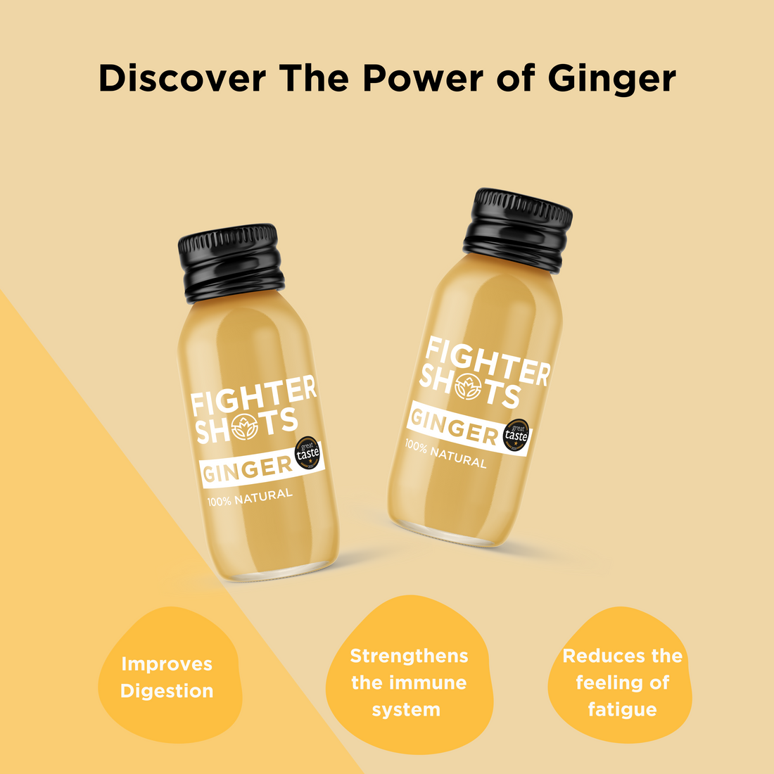 Ginger - 27g organic cold pressed ginger in every bottle, 6 or 12 x 60 ...